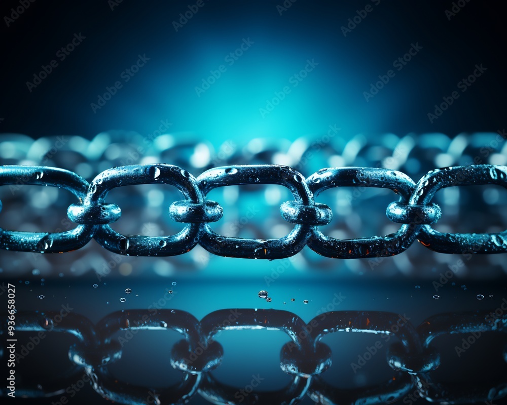 Vector illustration of a single unbreakable chain link symbolizing ...
