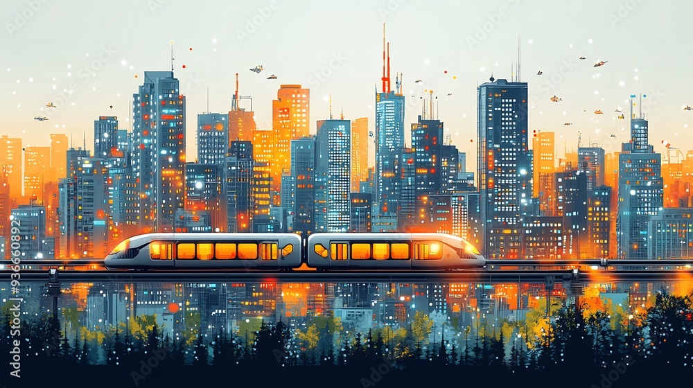 Vector infographic of hyperloop system symbolizing innovation ...