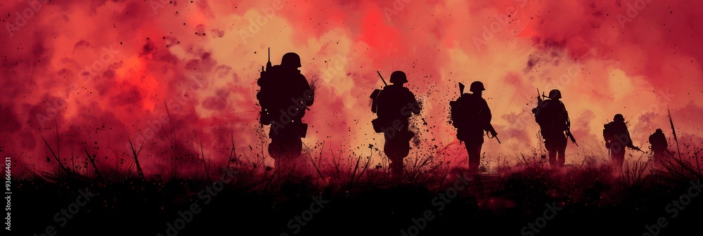 Vector infographic showing journey of soldier through various battle ...