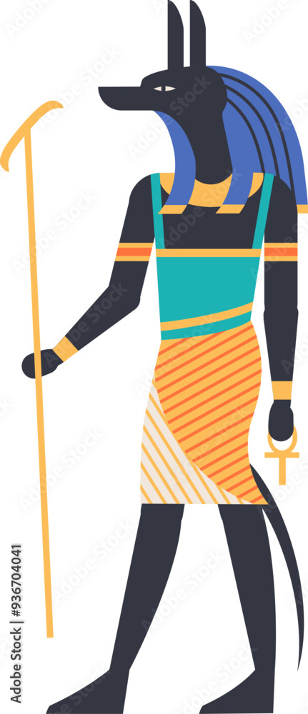 Anubis - god of afterlife, patron, deity or mythological creature with ...