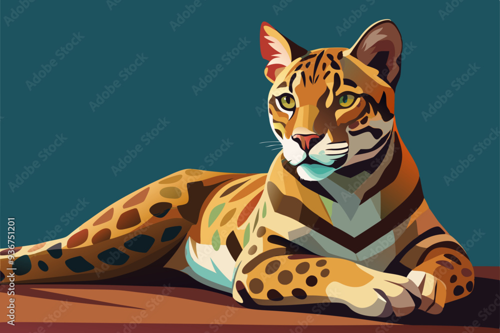 leopard sphinx position vector similar to domestic cats, the leopard ...