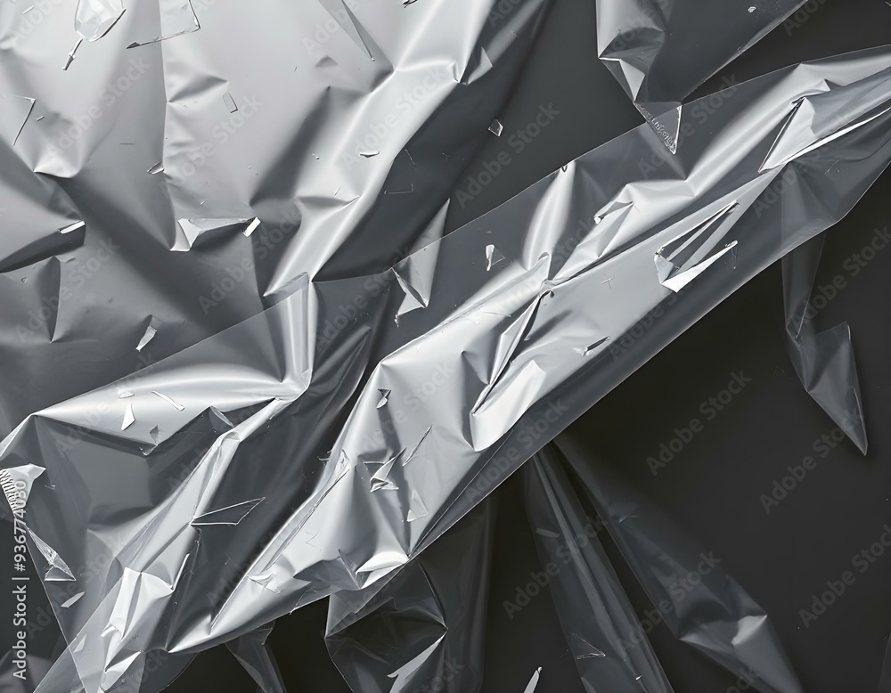 sheer plastic film wrap overlay texture on a charcoal background create ...