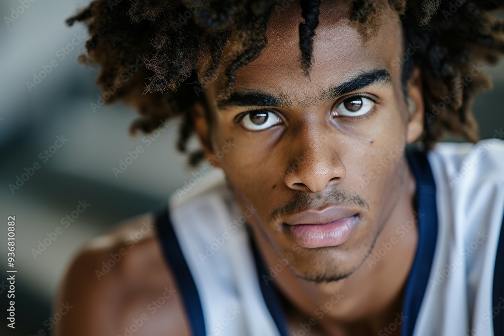 Intense Basketball Player in Paris Olympic Training - A focused athlete ...