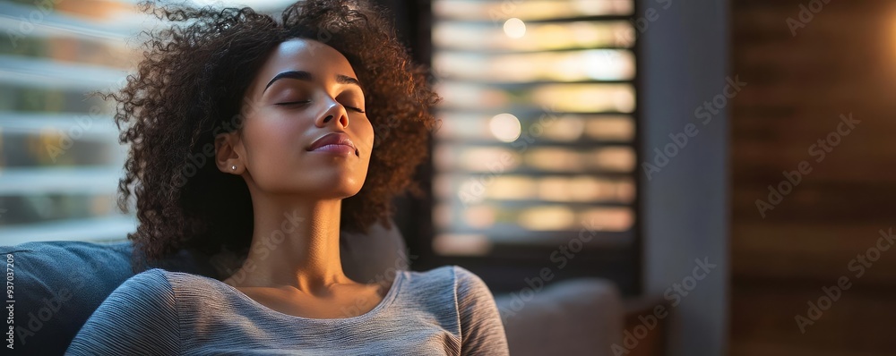 Person practicing progressive muscle relaxation in a quiet room ...