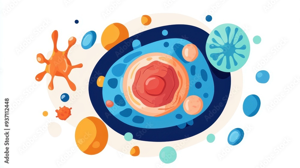 Explore the vibrant structures of animal and human cells with a ...