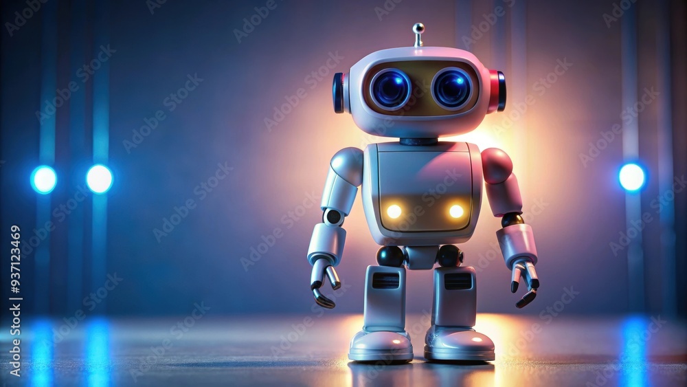 Robotic toy with blinking lights and movable arms and legs, robot, toy ...