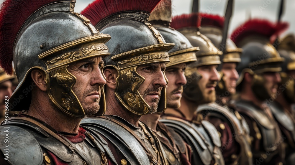 Roman Legionary Line: A powerful image of Roman legionaries standing ...