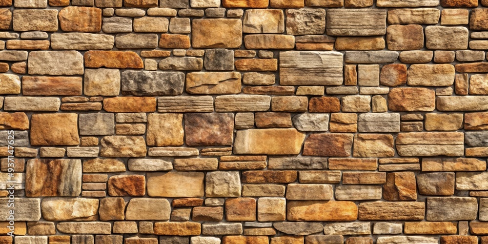 Seamless tile background of a rustic stone wall , texture, background ...
