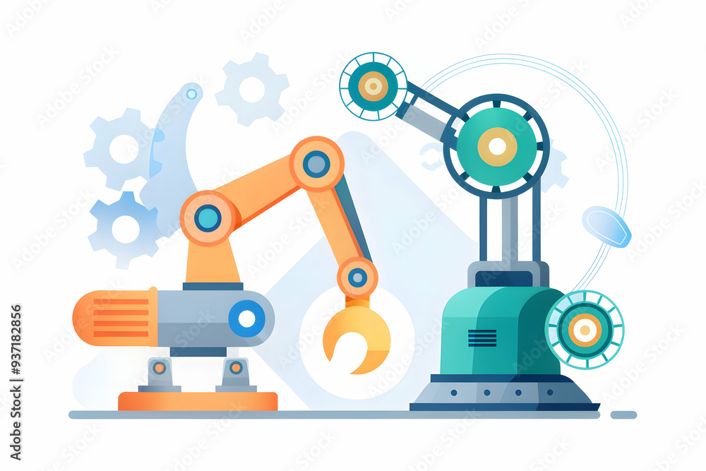 3D Icon as AI automation and industrial robot concept as An AI ...