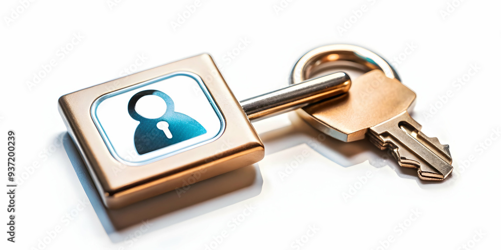 3D Icon as Fake profile and security key concept as A fake profile icon ...