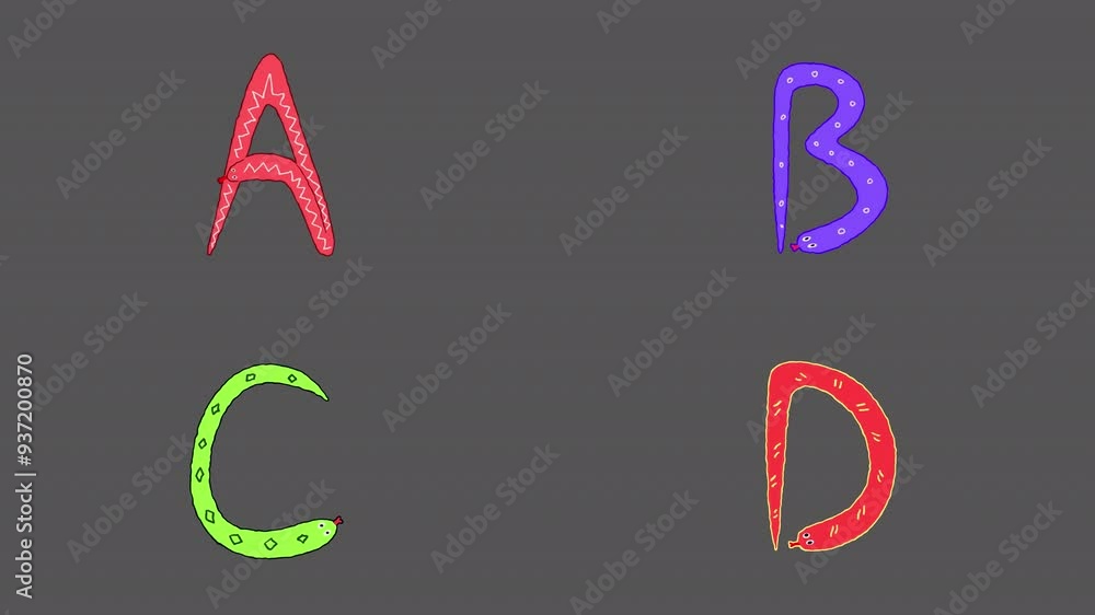 Video Stock Characters Alphabet Motion Graphics Pack is a colorful ...