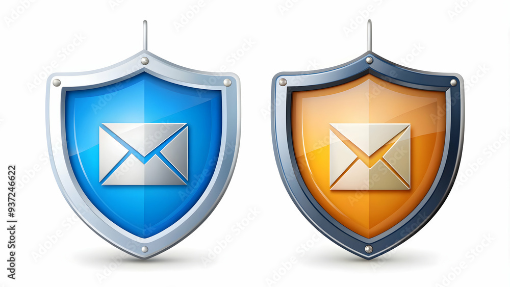 Photo Realistic as Phishing email and shield icon concept as A phishing ...