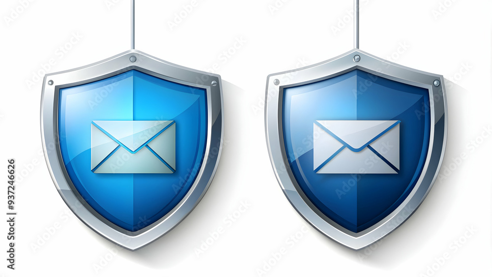 Photo Realistic as Phishing email and shield icon concept as A phishing ...