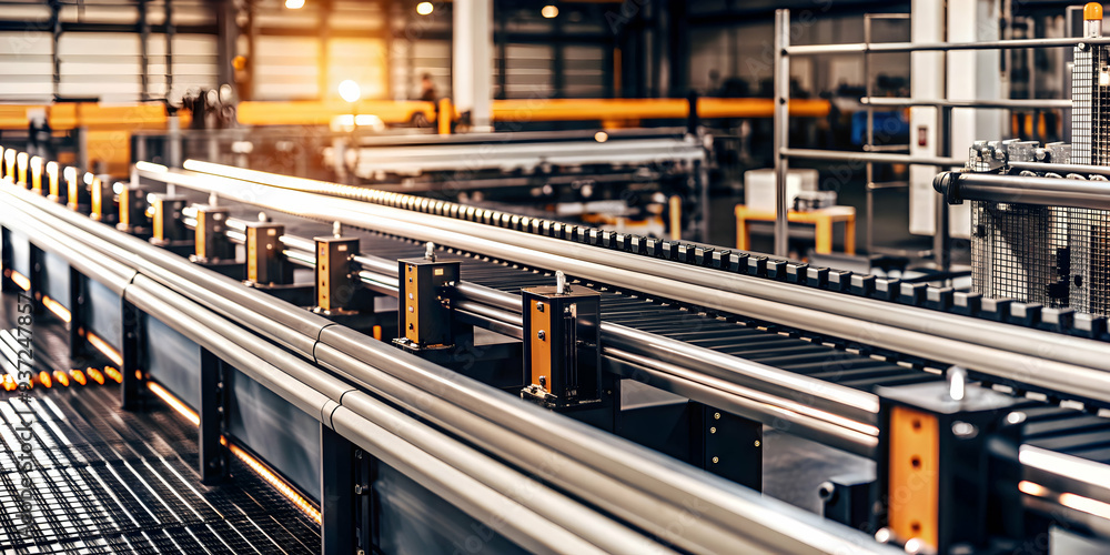 Photo Realistic as Safety barrier and assembly line concept as A safety ...