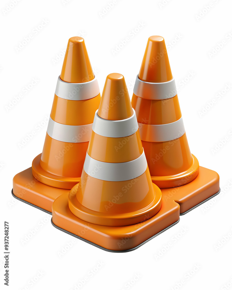 Photo Realistic as Safety cones and factory floor concept as Safety ...