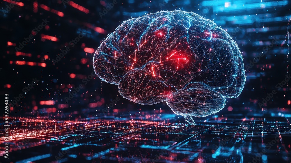 An artistically abstract image representing the concept of artificial ...