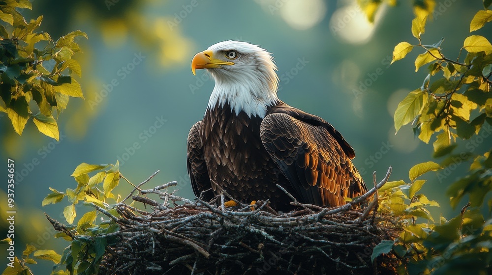 Cinematic Photography of Eagle on Nest in Forest - National Geographic ...