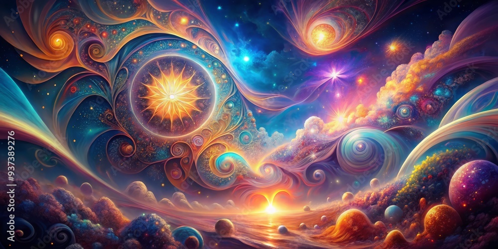 stunning ethereal visuals whimsical swirls vibrant kaleidoscope ...