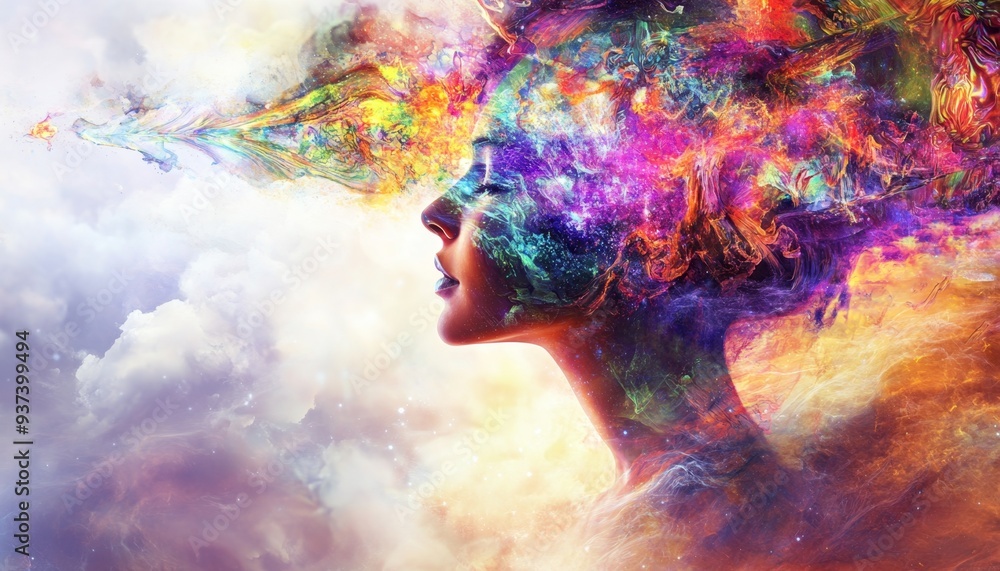 Ethereal Feminine Journey: Abstract AI-Generated Astral Body Experience ...