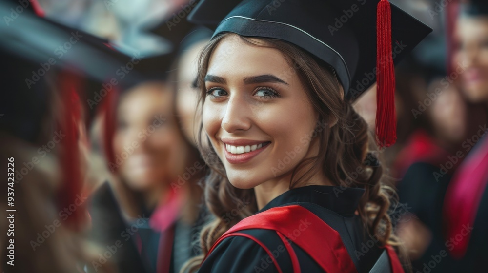 College Graduate: Standing proudly in a cap and gown, the graduate ...