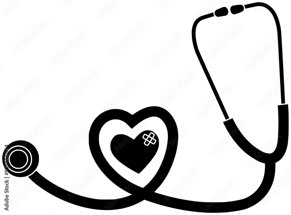 medical illustration cpr silhouette heart logo monitor icon emergency ...