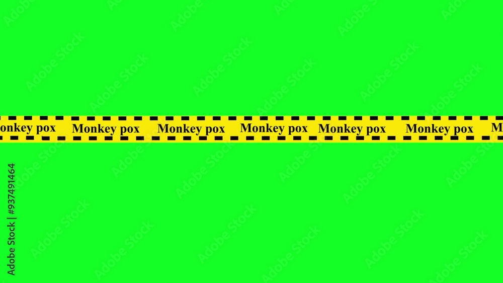 Monkeypox Barricade Tape Lines 4K Animation, Warning Barricade Tape ...