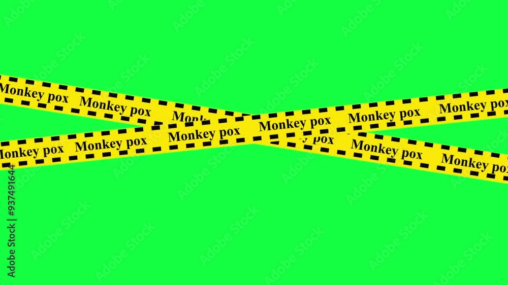 Monkeypox Barricade Tape Lines 4K Animation, Warning Barricade Tape ...