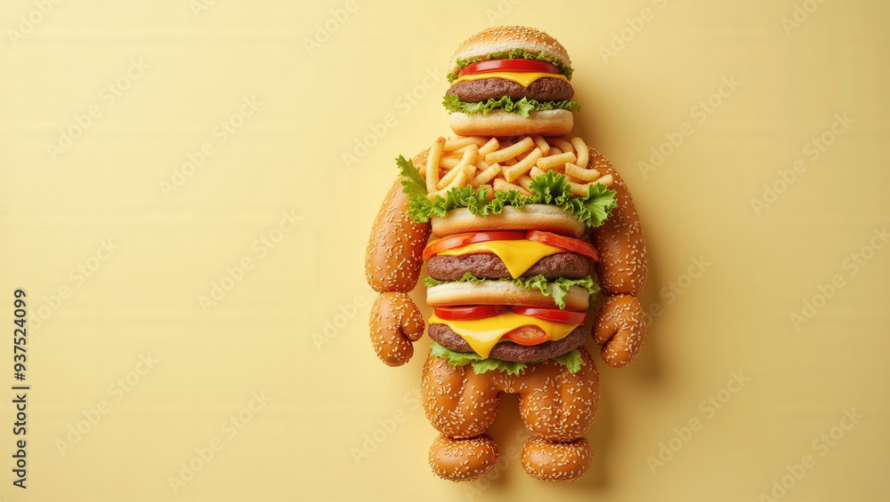 Creative Visual Representation of Unhealthy Eating: Obese Human Figures ...