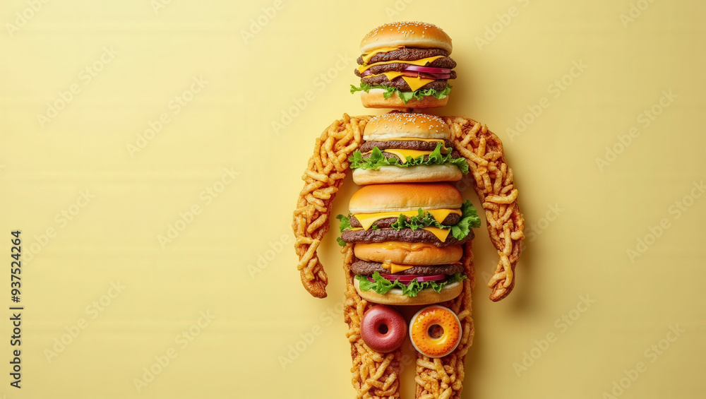 Creative Visual Representation of Unhealthy Eating: Obese Human Figures ...