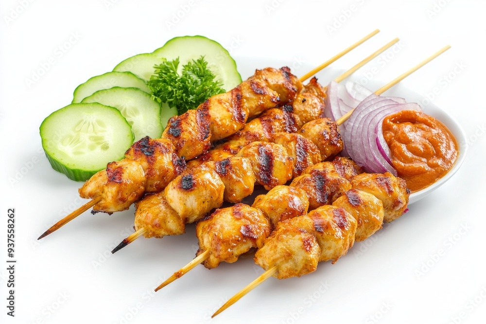 Chicken Satay, This popular satay is made with marinated chicken ...