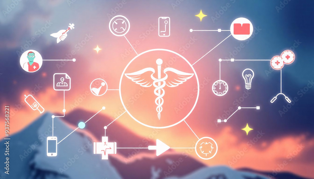 medical health care icon element interactive design innovation concept ...