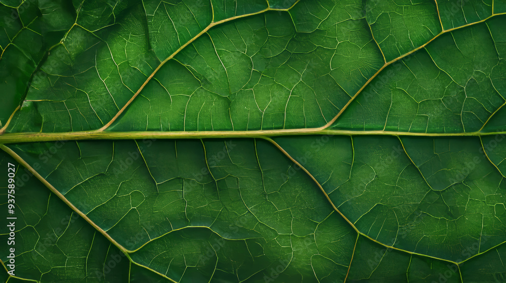 Leaf texture pattern, showcasing the intricate veins and cells of a ...