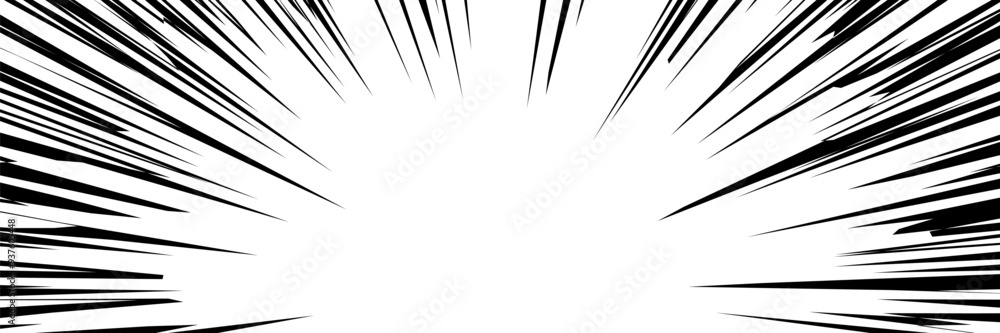 Comic Speed Lines long Horizontal Background Texture. Dynamic vector ...