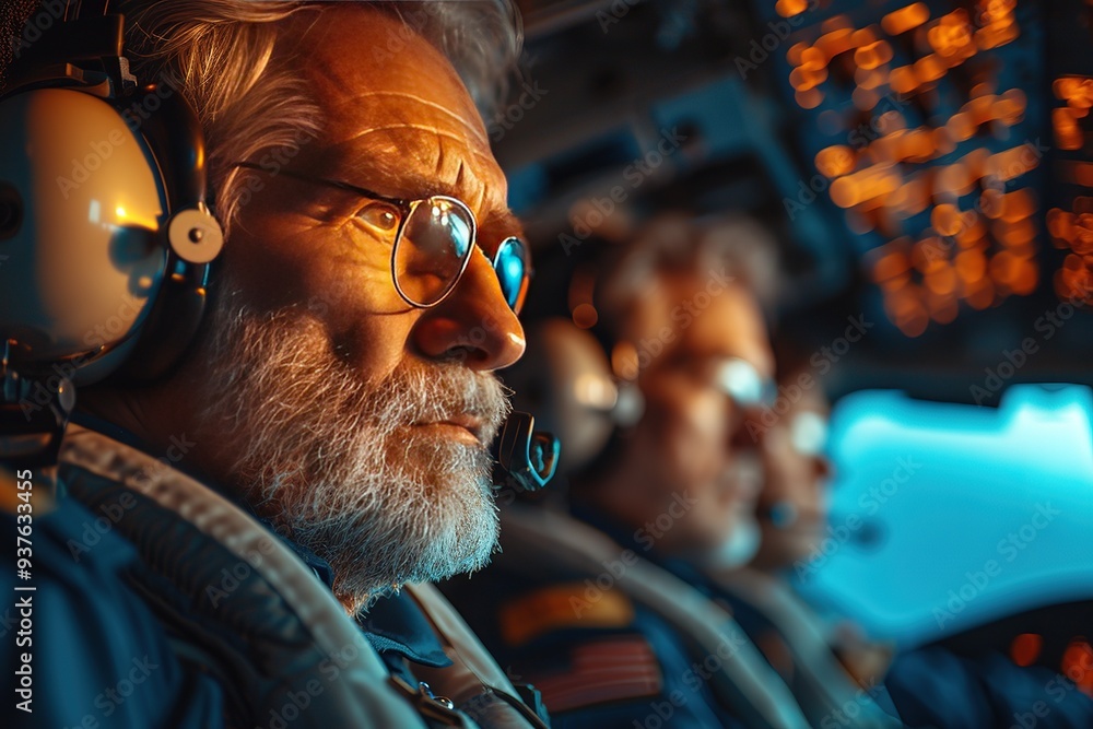 Pilot and Copilot Discussing Flight Plan The pilot and copilot ...