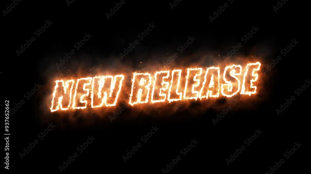 New Release Announcement – Text animation made with fire effect with ...