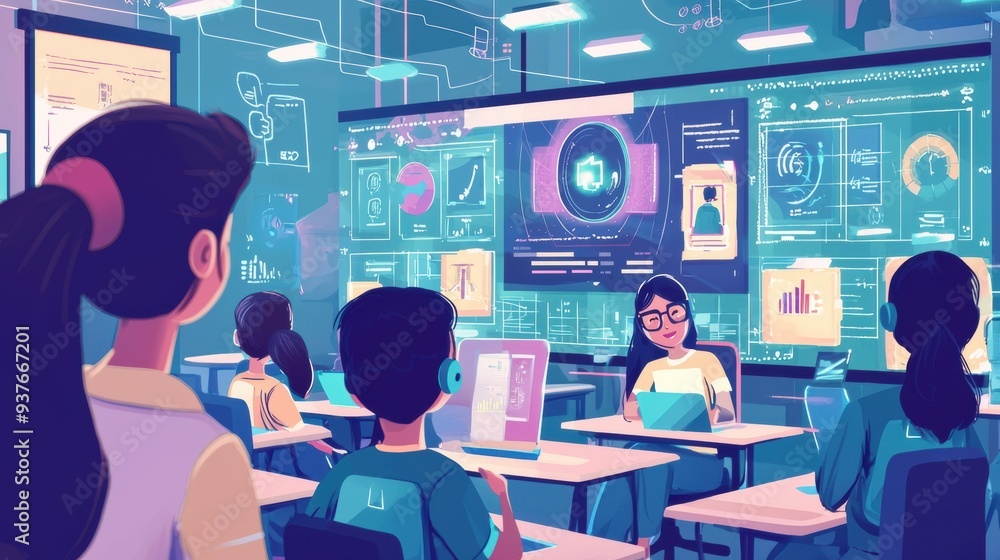 AI-Enhanced Learning: A virtual classroom where students from around ...