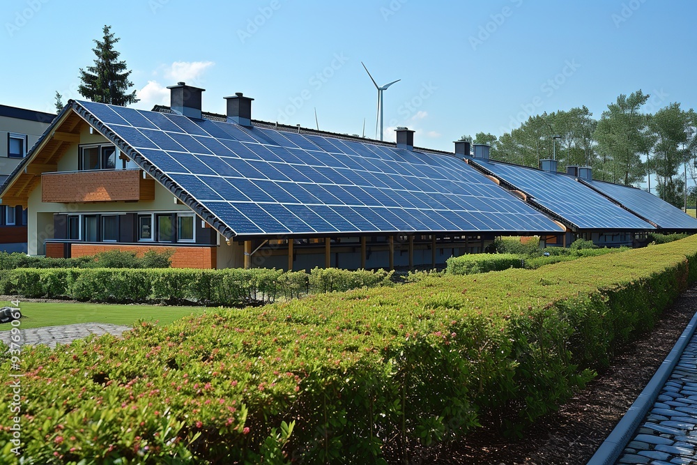 Community Renewable Energy: A picture of a wind farm or solar array ...