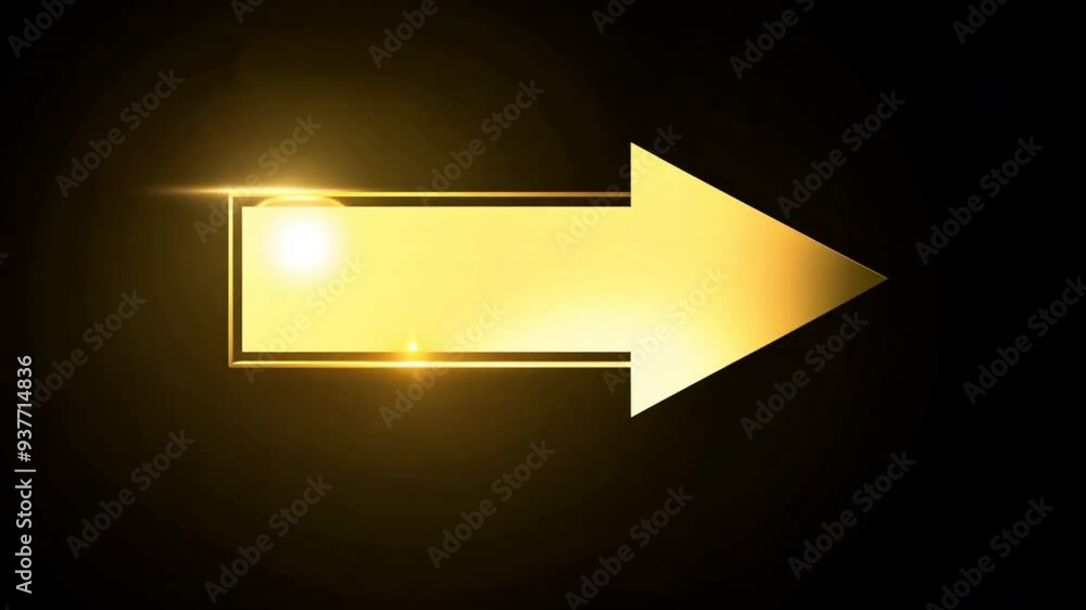 Golden Arrow of Progress: A glowing golden arrow points forward ...