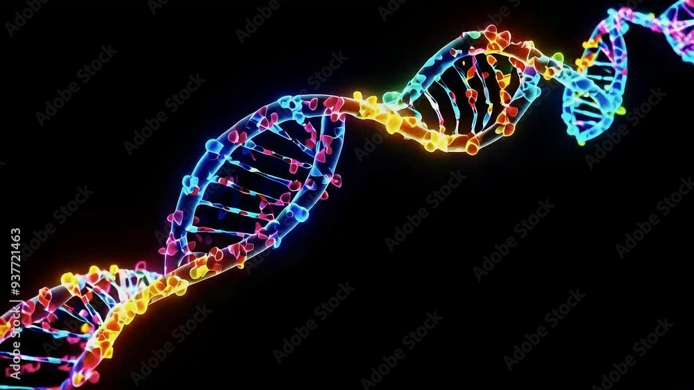 Stockvideon DNA Double Helix - A 3D Model of the Building Blocks of ...