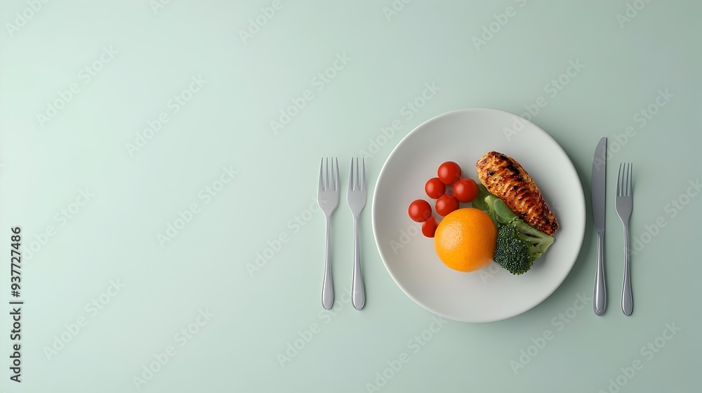 3D Rendered Graphic Showcasing Healthy Plate Portions for Stroke ...