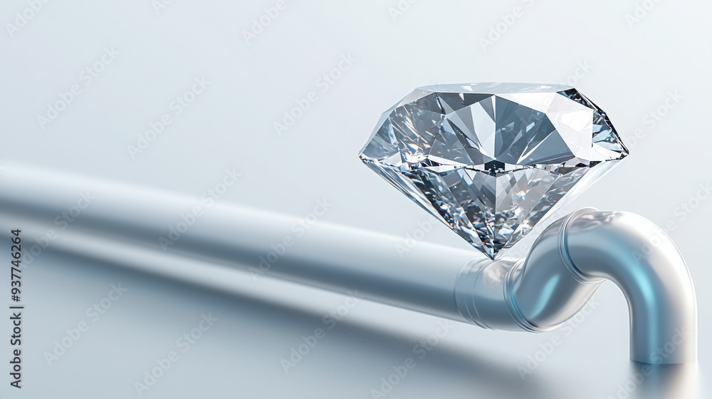 Minimalist diagram of diamond extraction from kimberlite, featuring ...