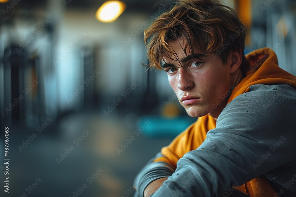 Fotografia do Stock: Dealing with sports failure A strong man in ...