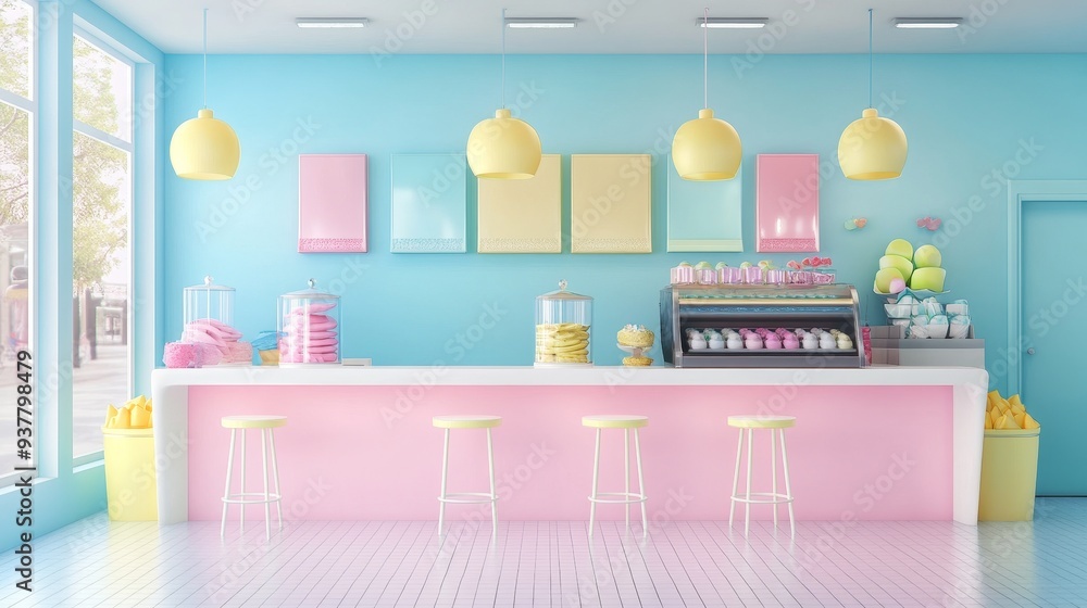 Pastel Dream: A Colorful and Delightful Candy Shop Interior - A ...