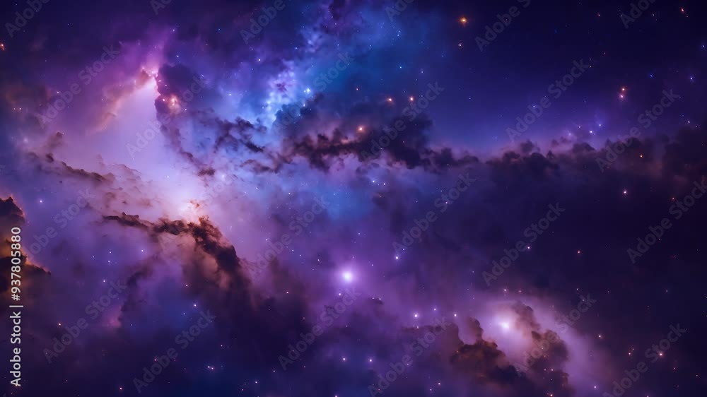 Vast view of outer space featuring planets orbiting in an expansive ...