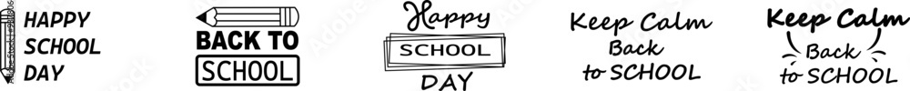Happy day at school - September 1 design or happy first day of school ...