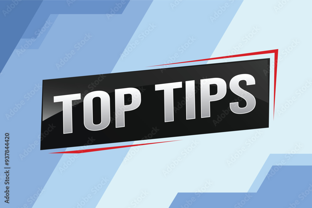 top tips word text concept icon logo sign symbol vector note memo 3d ...