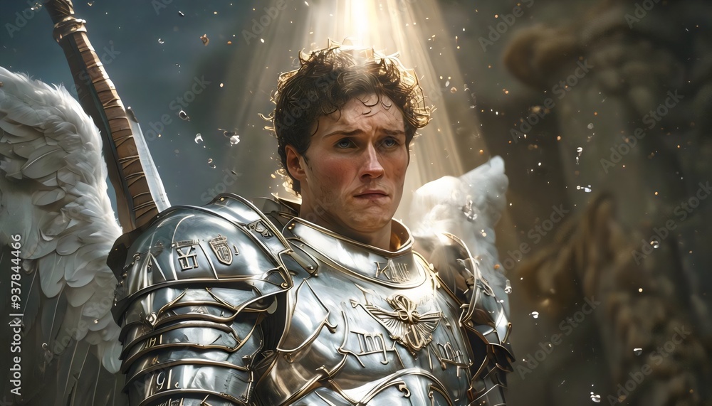 St. Michael the Archangel, Leading the Celestial Host in a Majestic ...