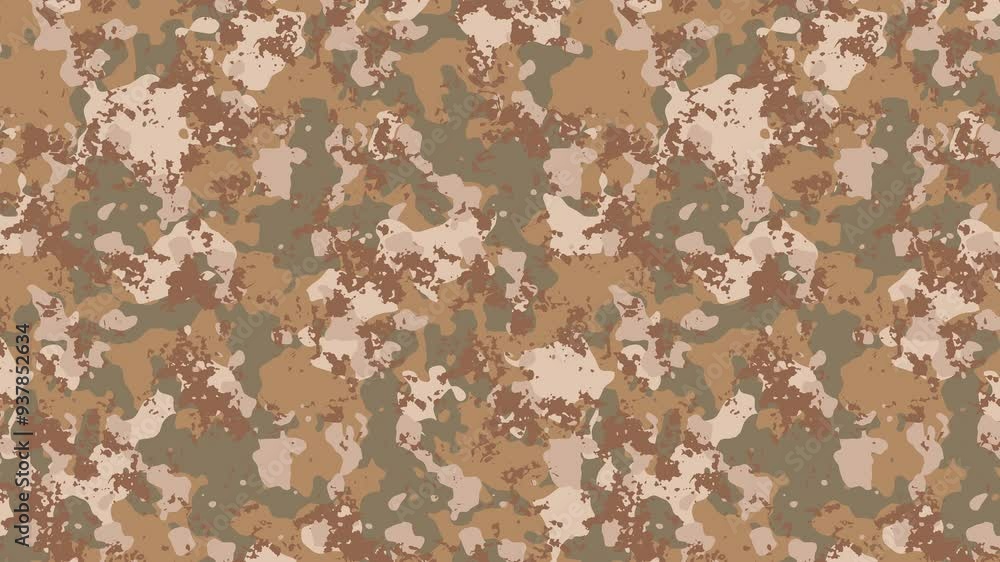 Military pixel flecktarn camouflage illustration seamless pattern arid ...