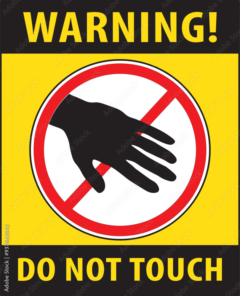 Do not touch warning industrial safety sign vector.eps Stock Vector ...