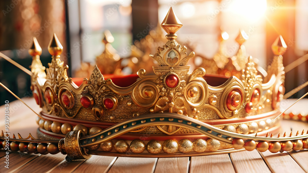 3D Ravana Crown and Bow Vector concept as Vector illustration of ...